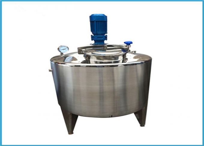 Jacketed Liquid Mixing Tank 50mm Insulation With Agitator Mixer / Scraper