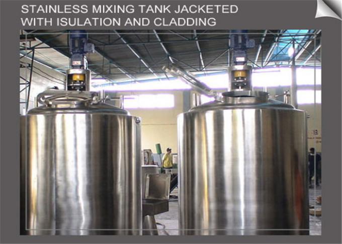Milk Storage Tank / Stainless Steel Mixing Tank With Agitator Blending ...