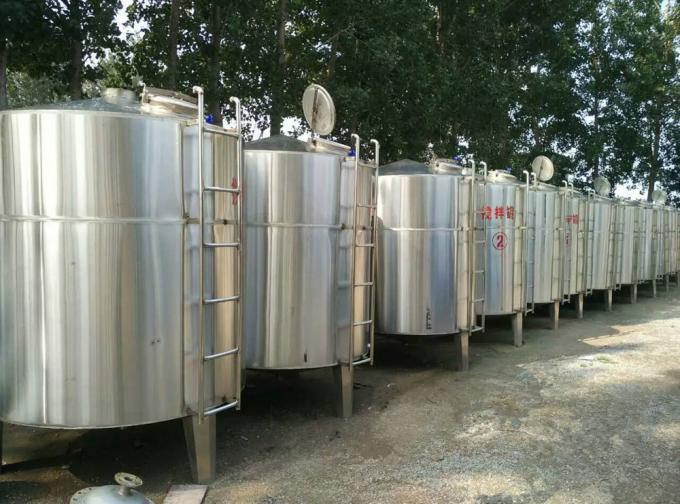 Stainless Steel Milk Mixing Tank Jacketed Wall For Beverage Industry