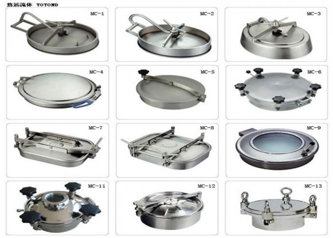 Pressure Vessel Manhole / Polished Stainless Steel Manways For Tanks
